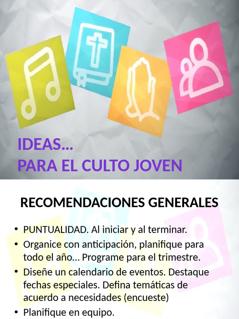 Ideas para Culto Joven | PDF | Oración