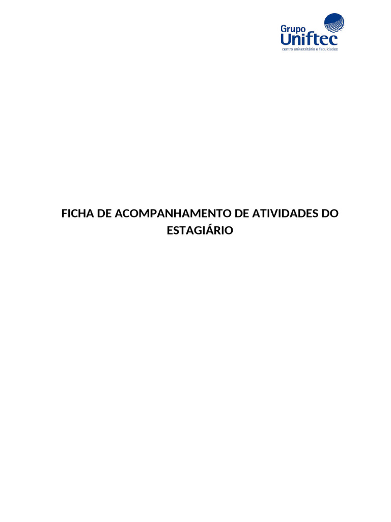 Ficha de Acompanhamento de Estagio 2 | PDF