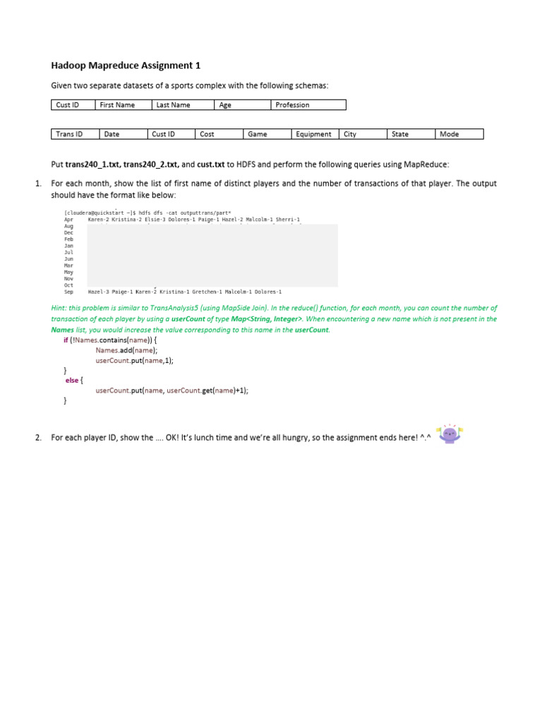 Hadoop MapReduce Sports Data Analysis | PDF