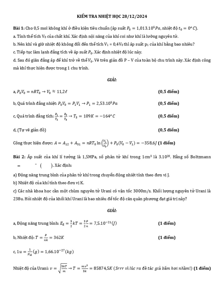 ĐA Đề kiểm tra 2k9 | PDF