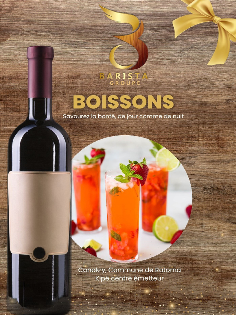 Barista Menu Boisson | PDF