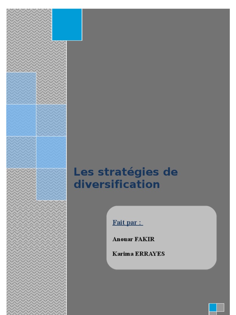 Stratégies de Diversification en Entreprise | PDF | Stratégie militaire ...