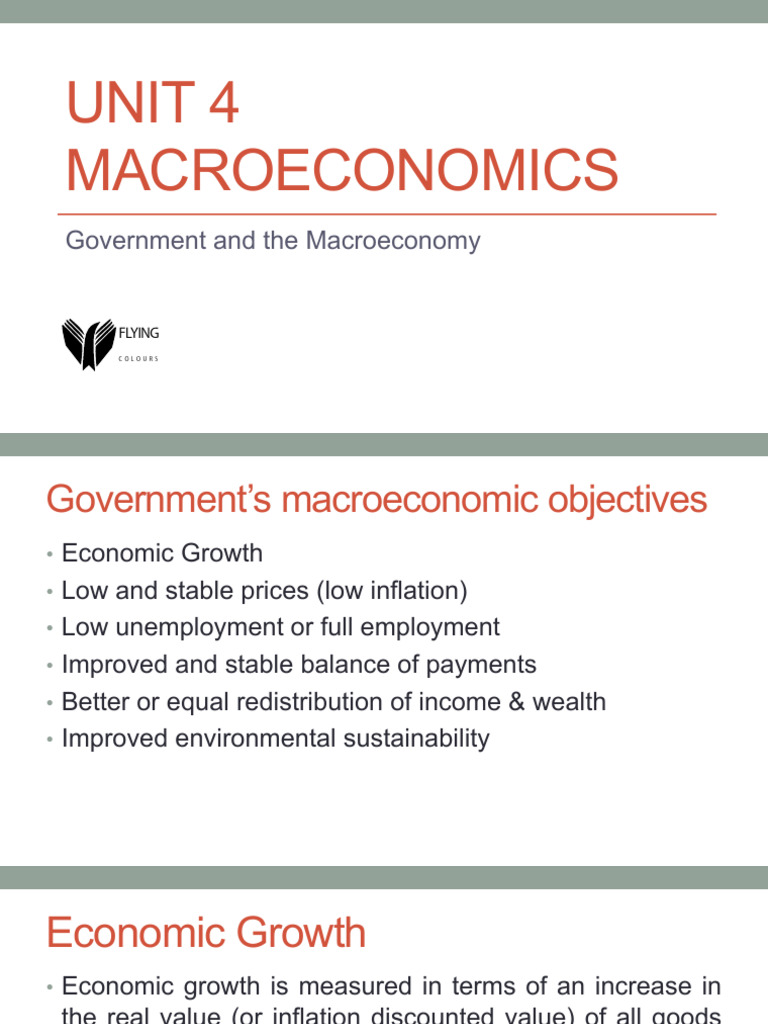 CAIE O Level Unit 4 Govt. and The Macroeconomy | PDF | Cost Of Living ...