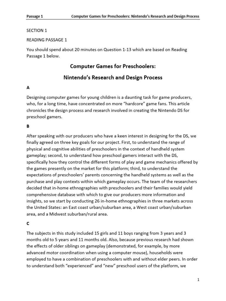Nintendo's Preschool Game Design Insights | PDF | Marketing
