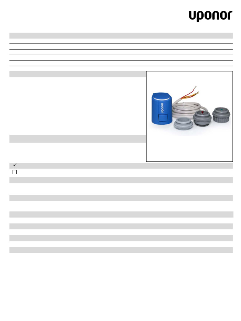 Uponor A3023522 Submittal | PDF | Electrical Engineering