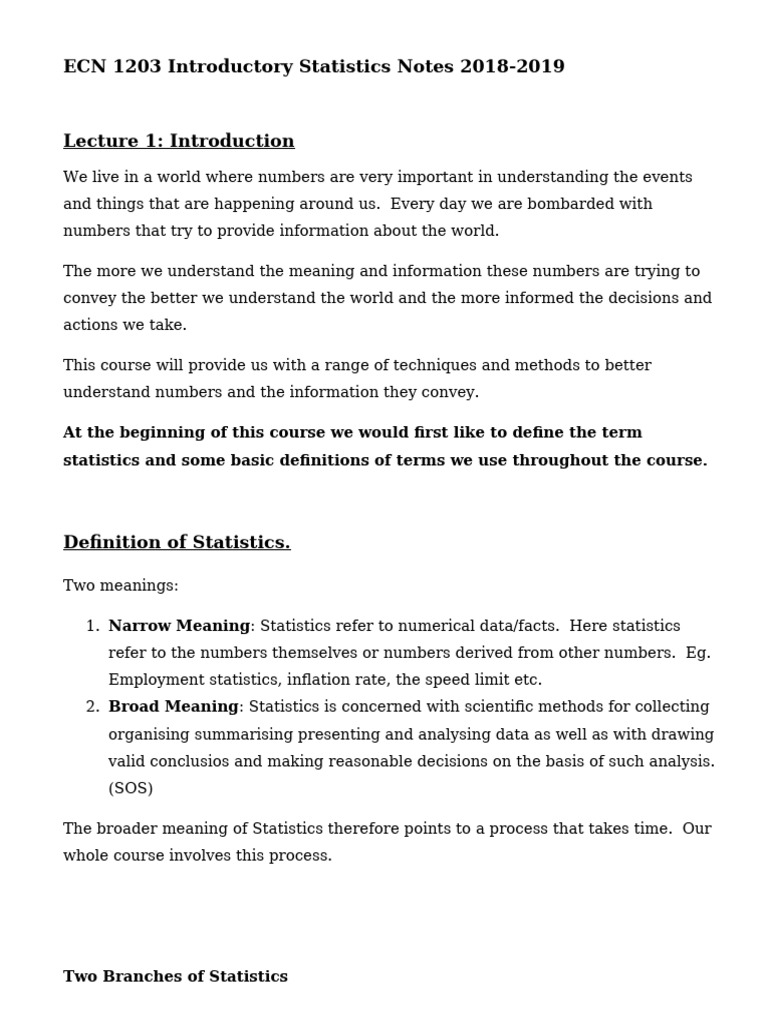 Statistics Review | PDF | Statistics | Set (Mathematics)