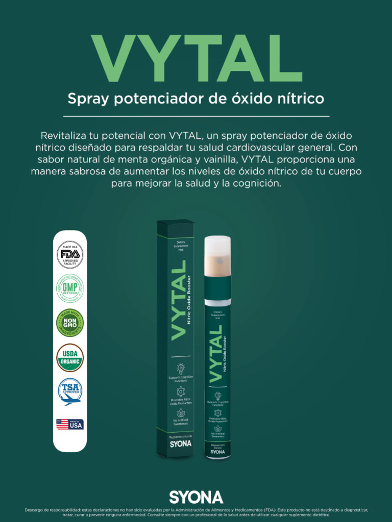 SYONA VYTAL_FICHA | PDF