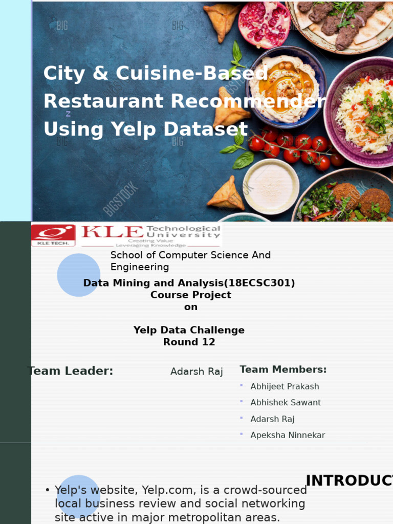 Project Presentation | PDF | Yelp | Support Vector Machine