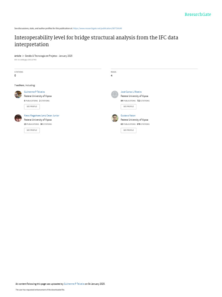 Bridge Analysis Interoperability | PDF | Building Information Modeling | Conceptual Model