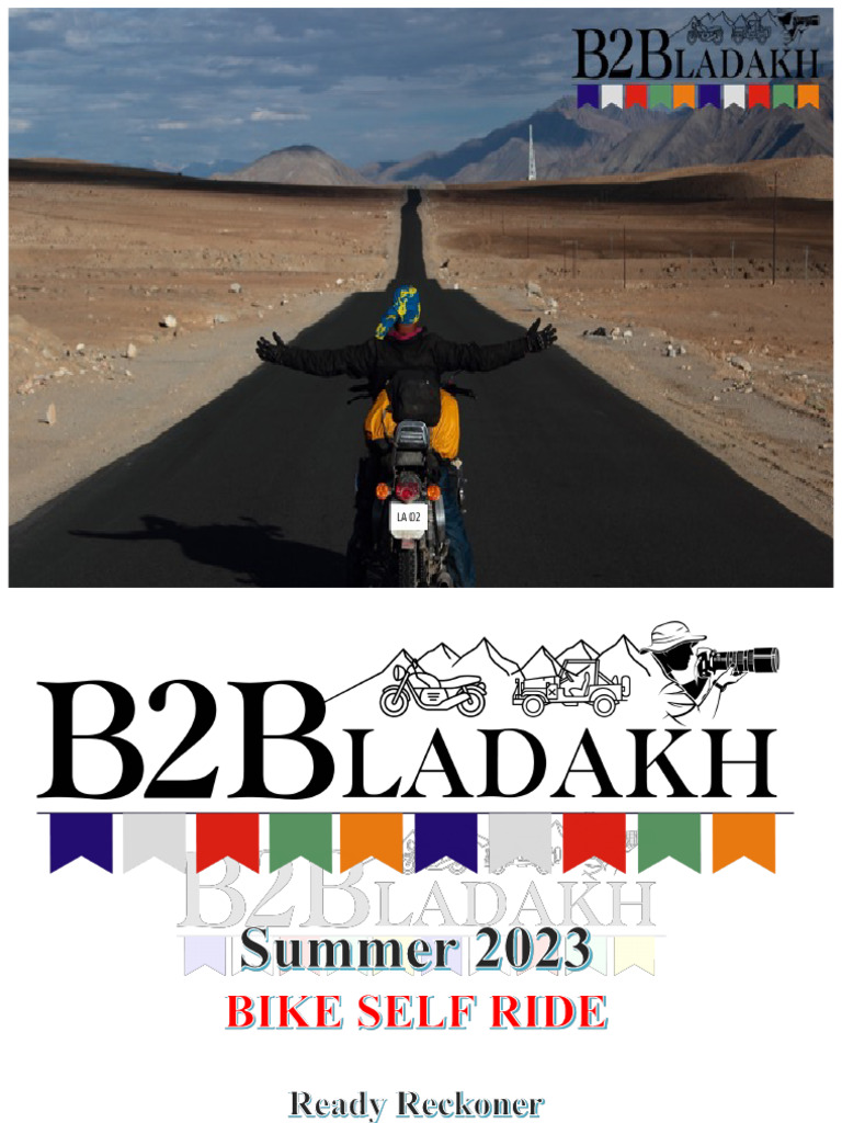 B2B Ladakh Self Ride Bike Tour Ready Reckoner 2023 | PDF