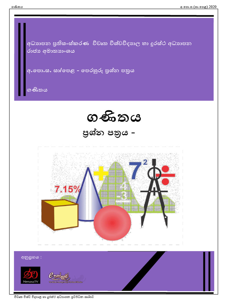 Maths - Rehearsal PP II - 2020 | PDF
