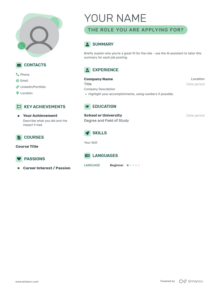 Tailored Resume Template Guide | PDF