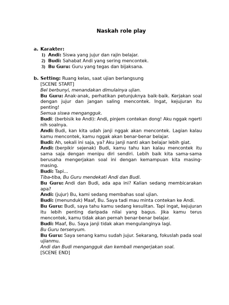 Naskah Role Play | PDF