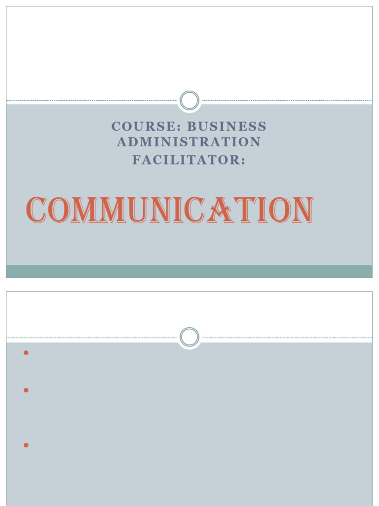 Business Admin Communication (1) | PDF | Communication | Memorandum
