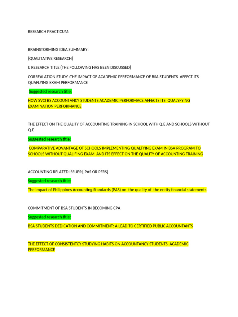 Research Practicum | PDF