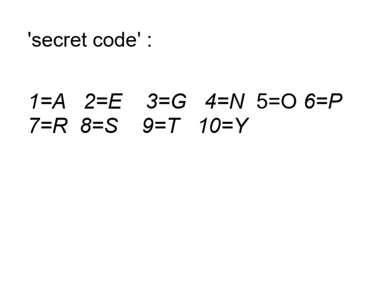 Secret Code | PDF