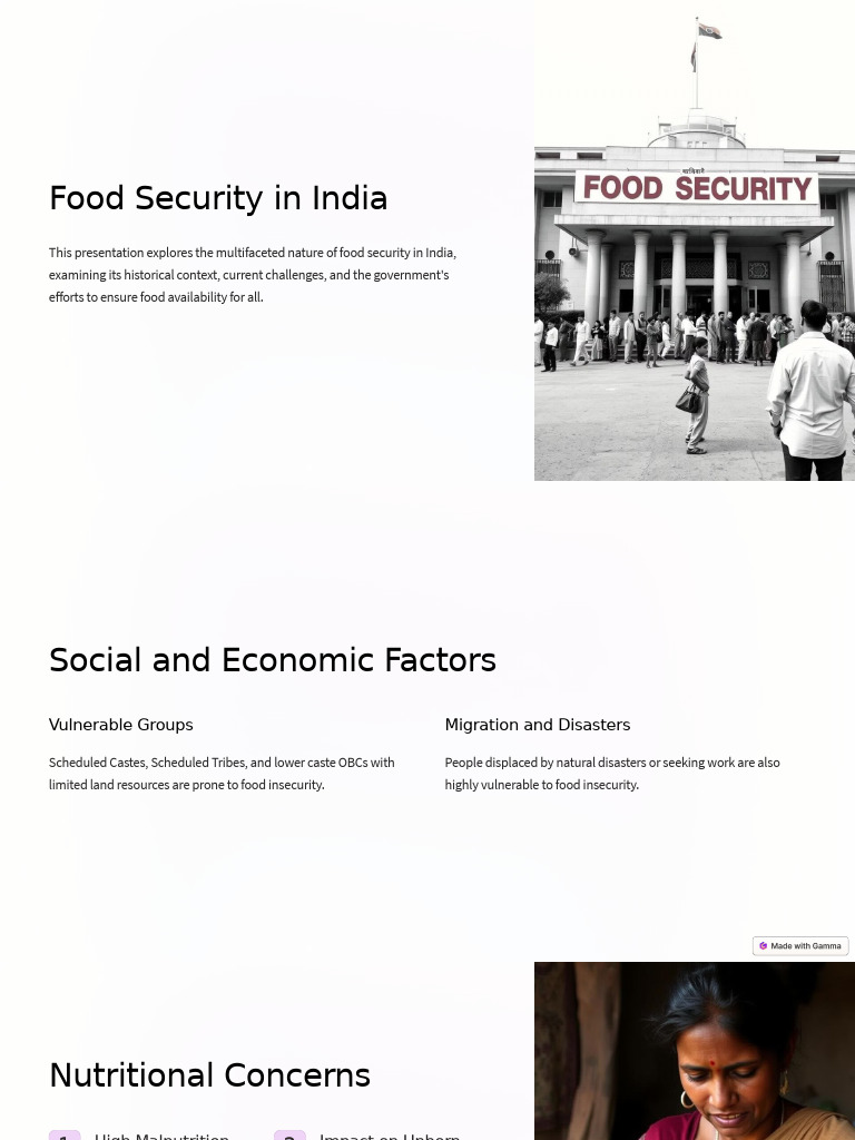 Food Security in India | PDF | Food Security | Malnutrition