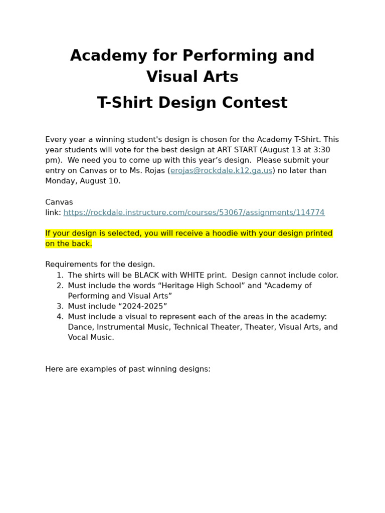 Academy For Performing and Visual Arts | PDF