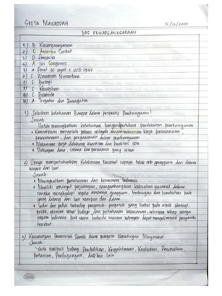 Sefta Mawaddah - Jawaban Uas KWN | PDF