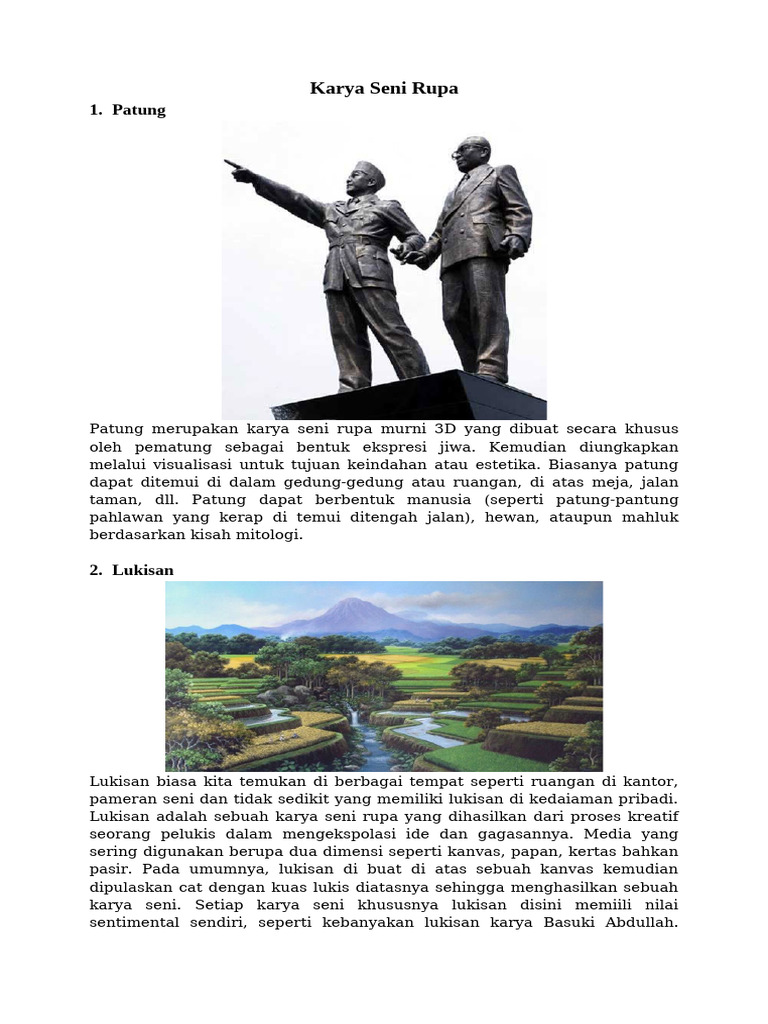 Contoh Karya Seni Rupa Beragam | PDF