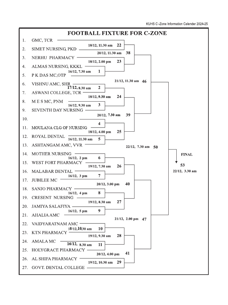 Fixture Football 2 | PDF