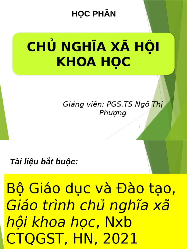 Chương 1. Nhập Môn Cnxhkh | PDF