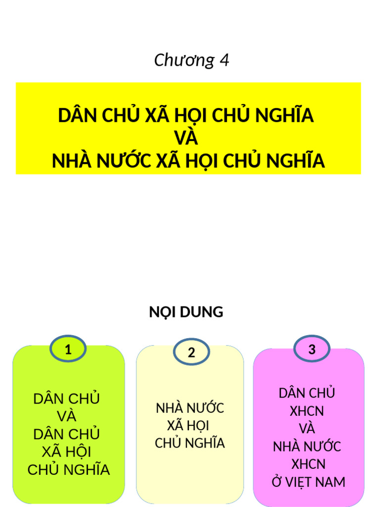 Chương 4. Dân CH XHCN Và Nhà Nư C XHCN | PDF