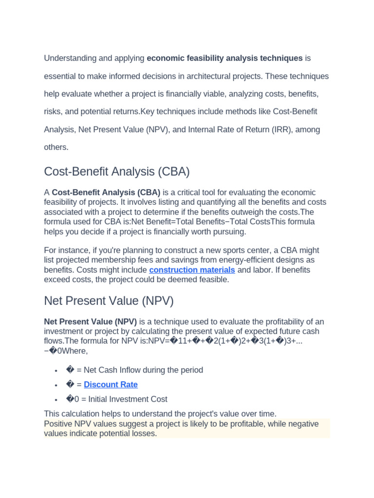 Economics Built | PDF | Net Present Value | Internal Rate Of Return