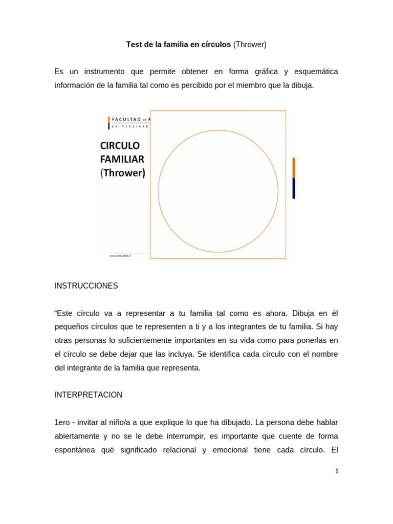 Test de La Familia en Círculos | PDF