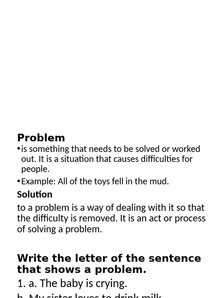Problem and Solution | PDF