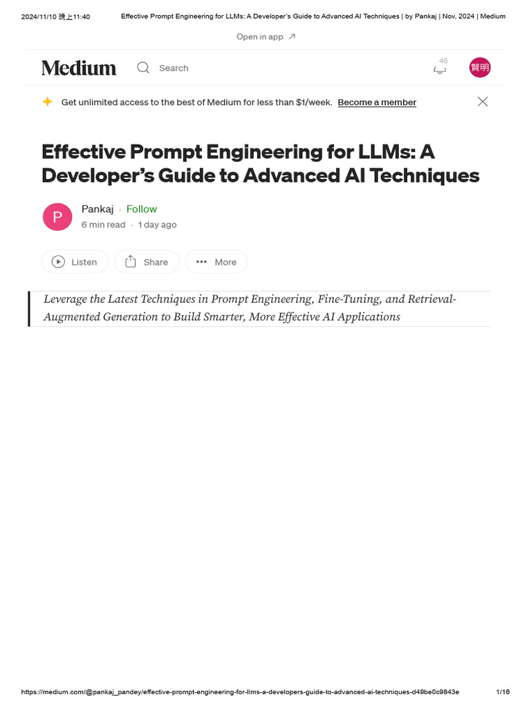 Effective Prompt Engineering for LLMs_ A Developer’s Guide to Advanced ... Effective Prompt Engineering for LLMs_ A Developer’s Guide to Advanced ...