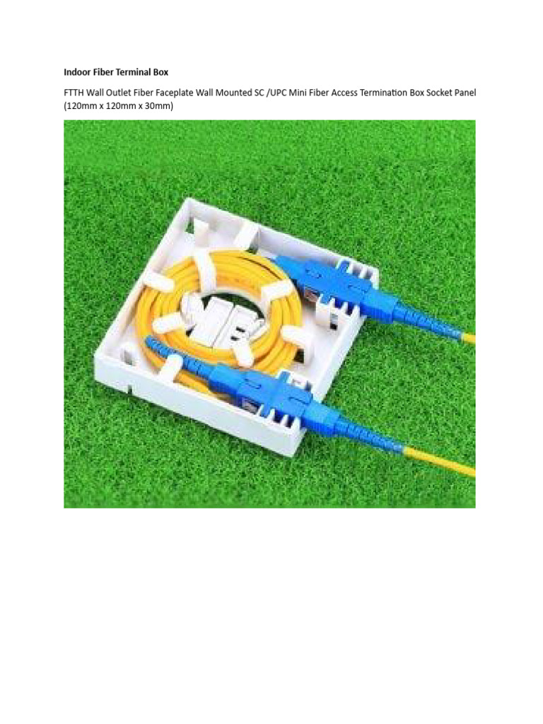 bIndoor_Fiber_Terminal_Box | PDF