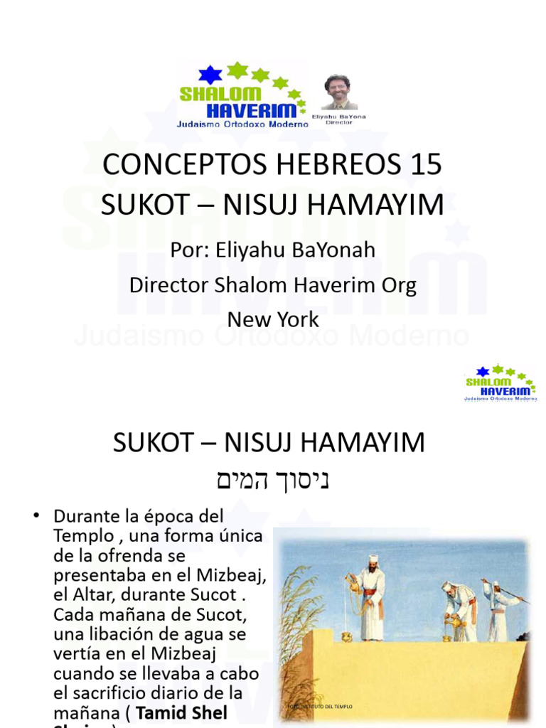Conceptos Hebreos 15 Sukot Nisuj Hamayim | PDF | Sucot | Judios y judaísmo