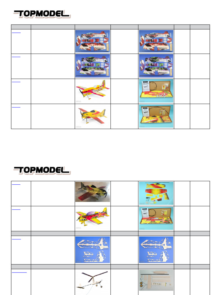 Topmodel Catalogue End User En | PDF | Glider (Sailplane) | North American P 51 Mustang