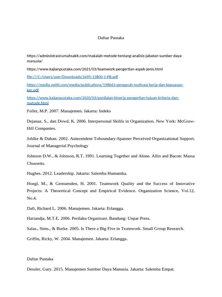 Daftar Pustaka Rsud SDM | PDF