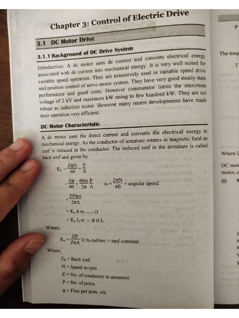 Control of Electric Drive - CH 3 - Compressed 1 | PDF