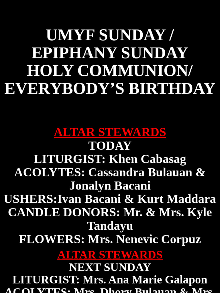 Umyf Sunday | PDF