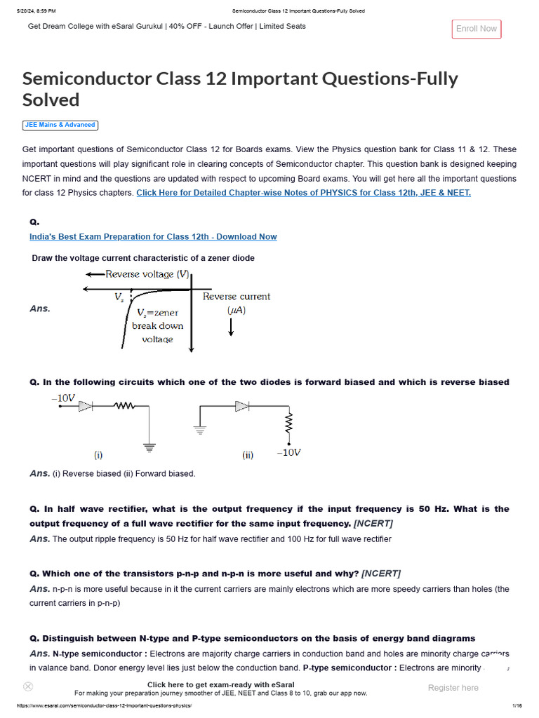 ch-semi | PDF | P–N Junction | Logic Gate