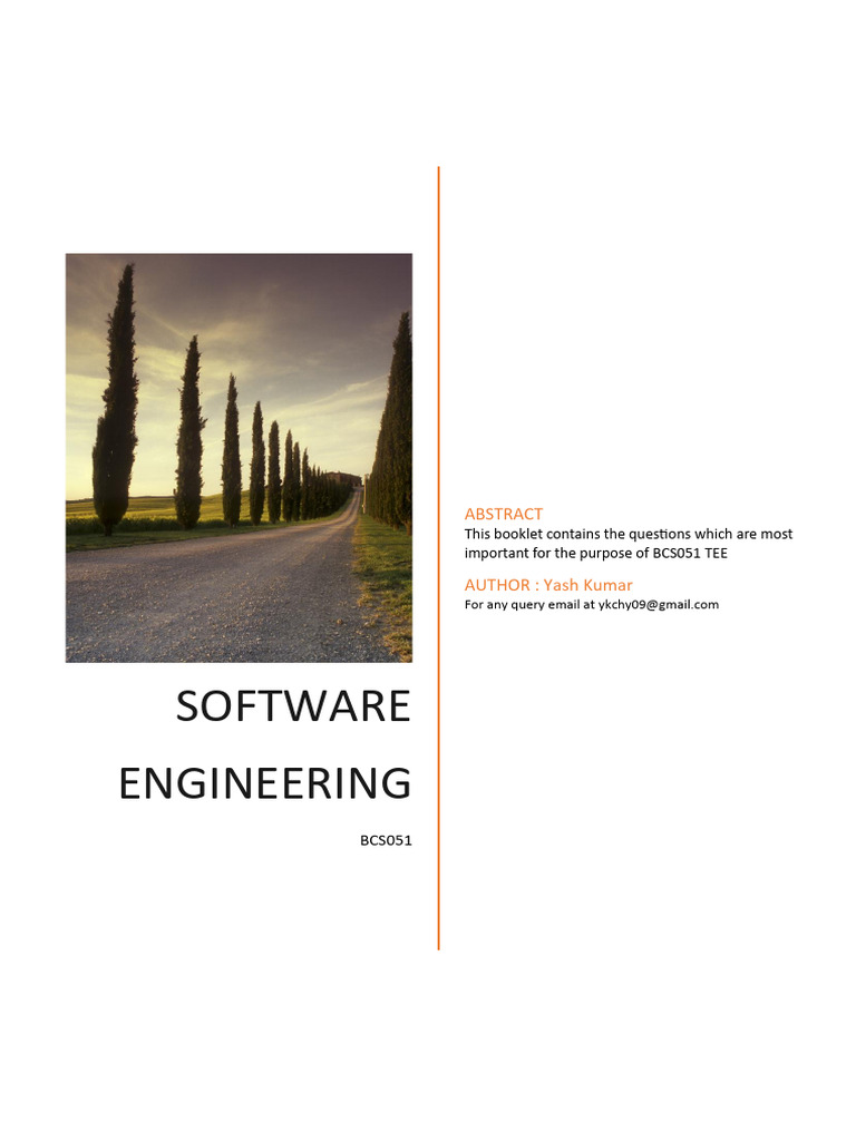 Software Engineering Importanrt PYQ 2 | PDF | Class (Computer Programming) | Method (Computer ...