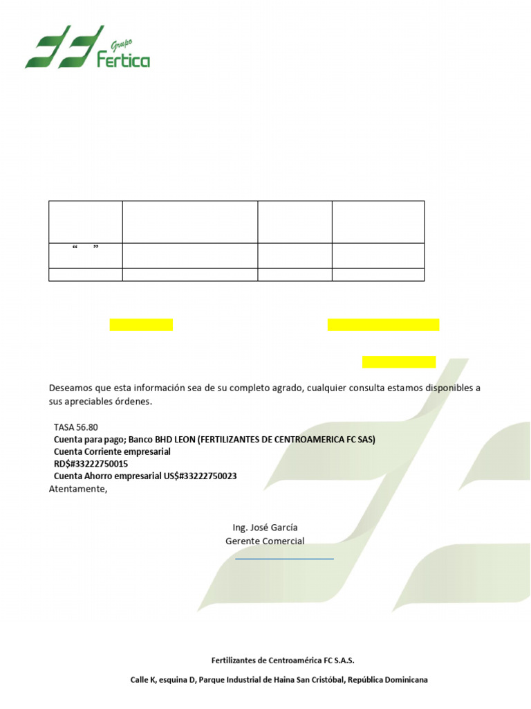 DE PALMA SRL - RD - 2023 Cotizacion 500 | PDF