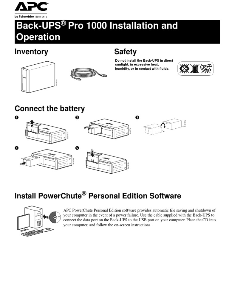 APC Battery Backup Manual | PDF | Usb | Backup