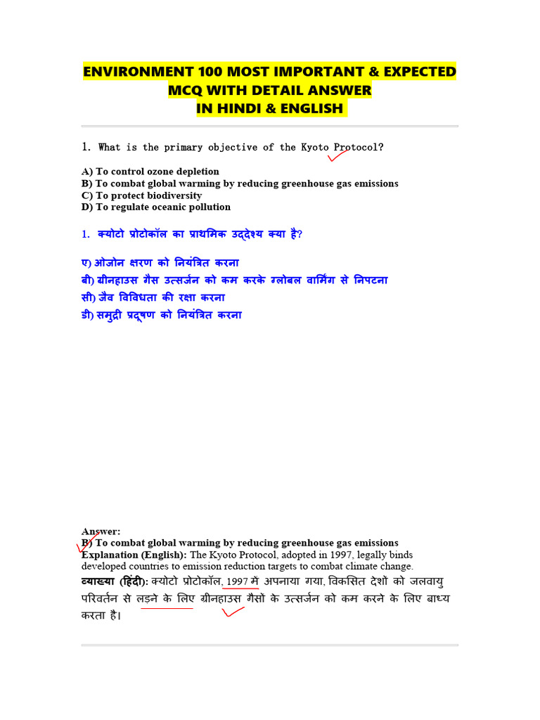 Environment 100 Most Important | PDF