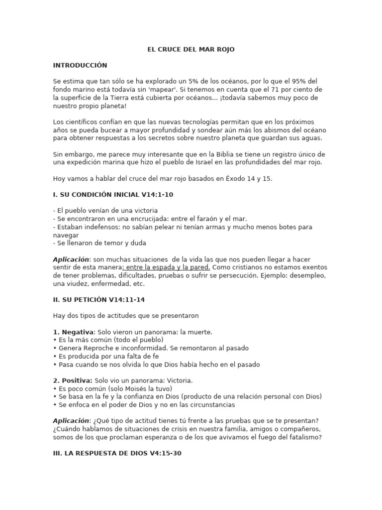 El Cruce Del Mar Rojo | PDF | Dios