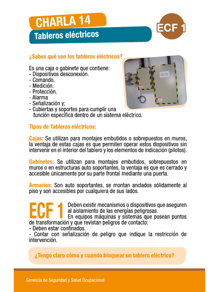 Tableros Electrico-Charla 5min | PDF