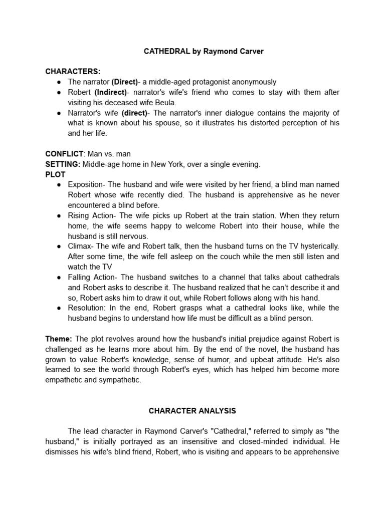 Character Analysis of Three Short Stories | PDF | Plot (Narrative ...