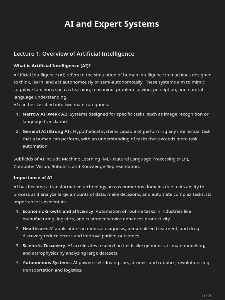 AI & Expert Systems | PDF | First Order Logic | Artificial Intelligence