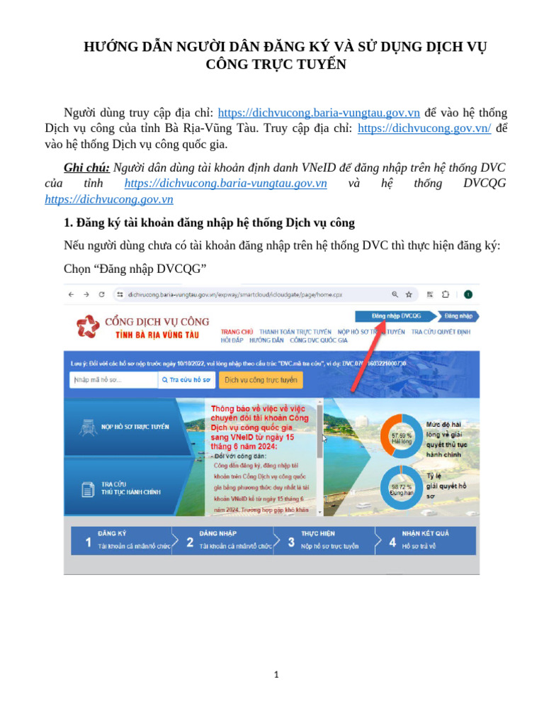 Phu Luc Ii Huong Dan Chi Tiet Tao Tai Khoan Va Su Dung DVC TT | PDF