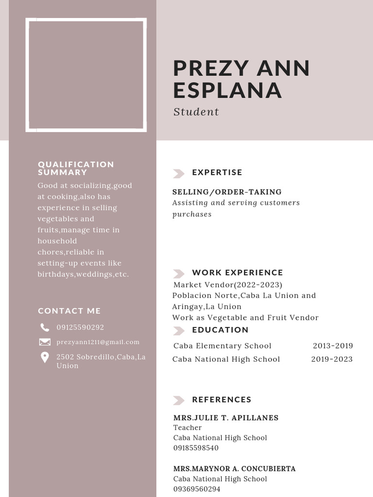 White Simple Student CV Resume - 20250103 - 085036 - 0000 | PDF