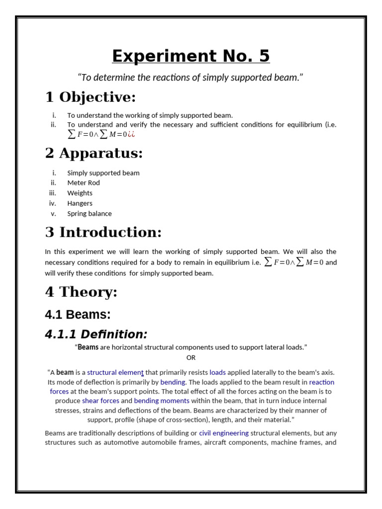 Exp | PDF | Beam (Structure) | Bending