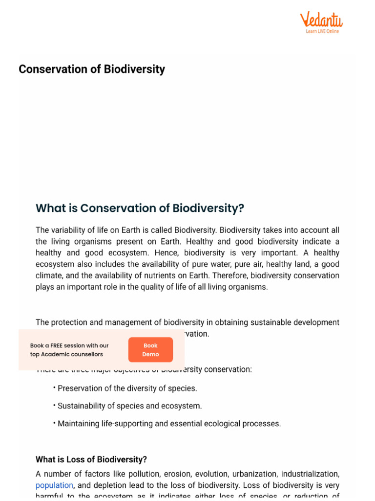 Conservation of Biodiversity | PDF